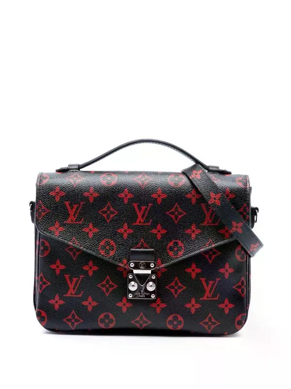 LOUIS VUITTON 2016 Monogram Infrarouge Pochette Metis Satchel - Black