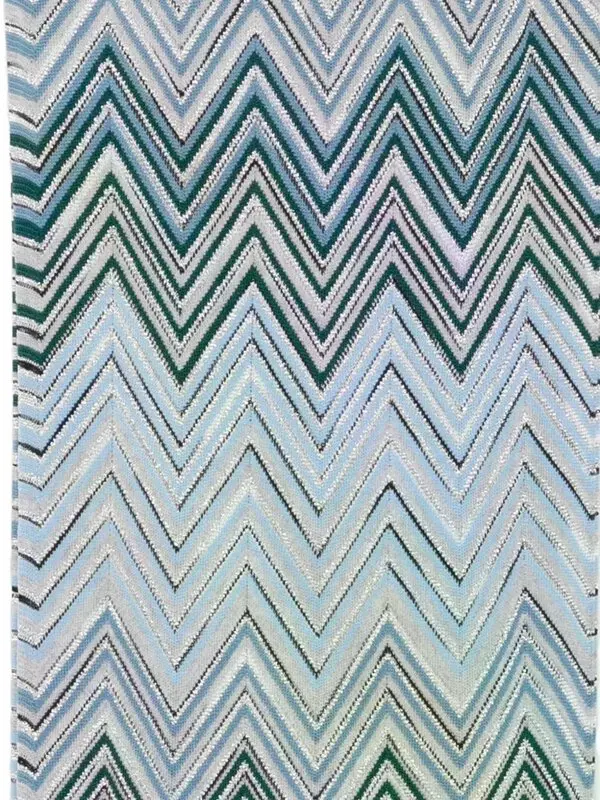 Missoni Zigzag-knit Metallic-thread Scarf