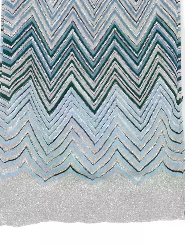 Missoni Zigzag-knit Metallic-thread Scarf