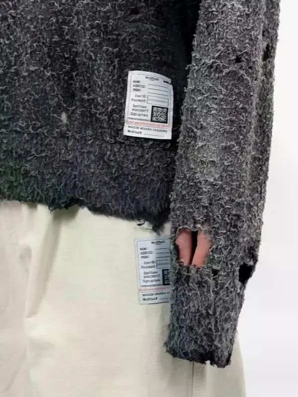 Mihara Yasuhiro Sun Faded Distressed Sweater