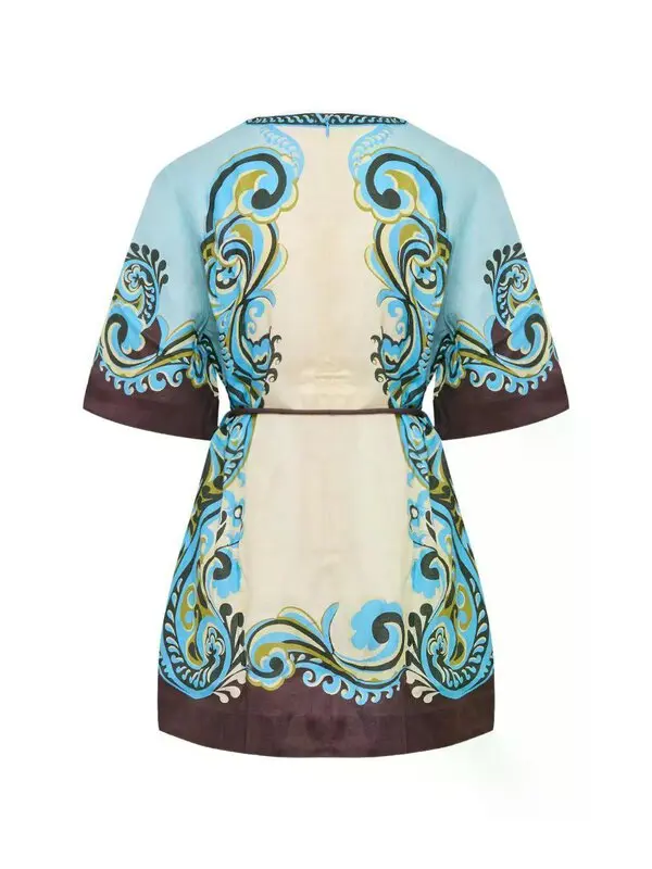 ALEMAIS Natalia Printed Mini Dress - Neutrals