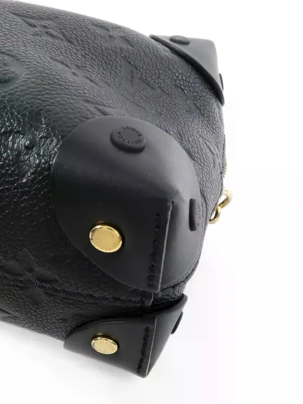 LOUIS VUITTON Petite Malle Souple Empreinte-monogram Shoulder Bag - Black