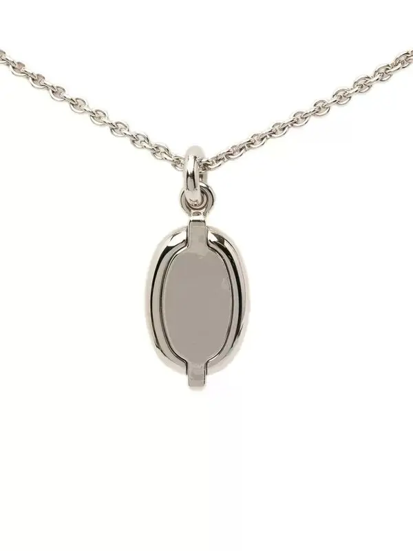 Hermès 2010-2026 Palladium Plated Mini Maillon Pendant Necklace Costume Necklace - Silver