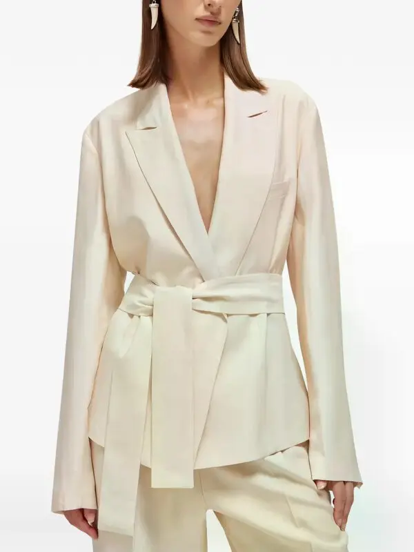 BLUGIRL Belted Wrap-front Blazer