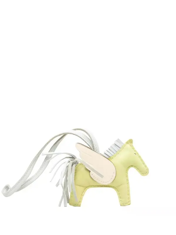 Hermès 2021 Milo Lambskin And Swift Grigri Rodeo Pegase Bag Charm Pm Key Chain - Yellow