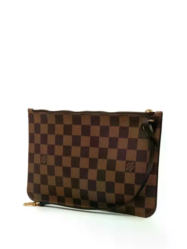 LOUIS VUITTON 2009 Damier Ebene Neverfull Mm Pouch