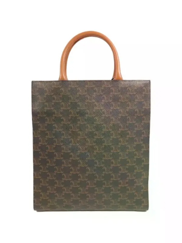 Celine Triomphe Cabas Two-way Tote Bag - Brown