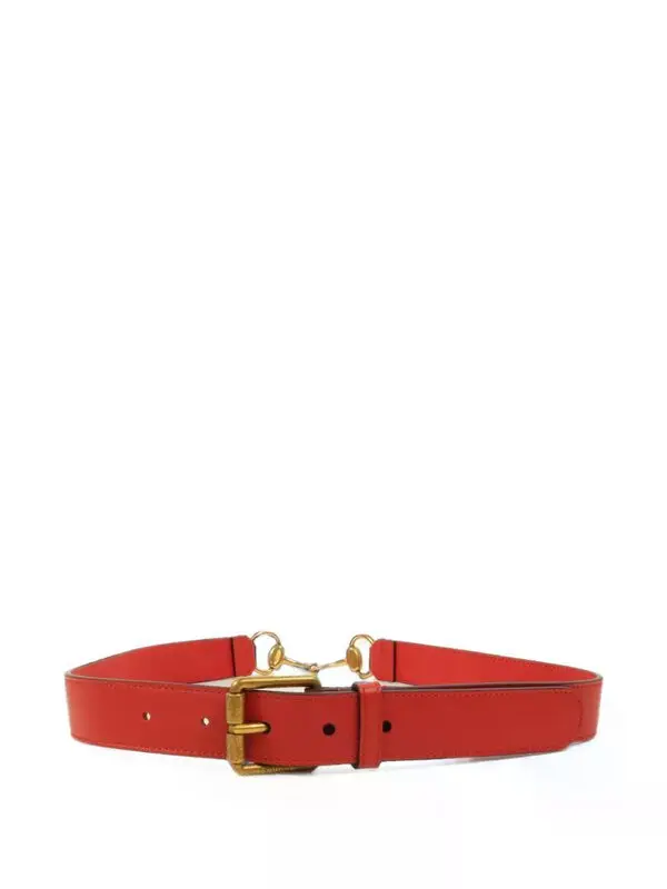 Gucci Horsebit Buckle Belt - Red