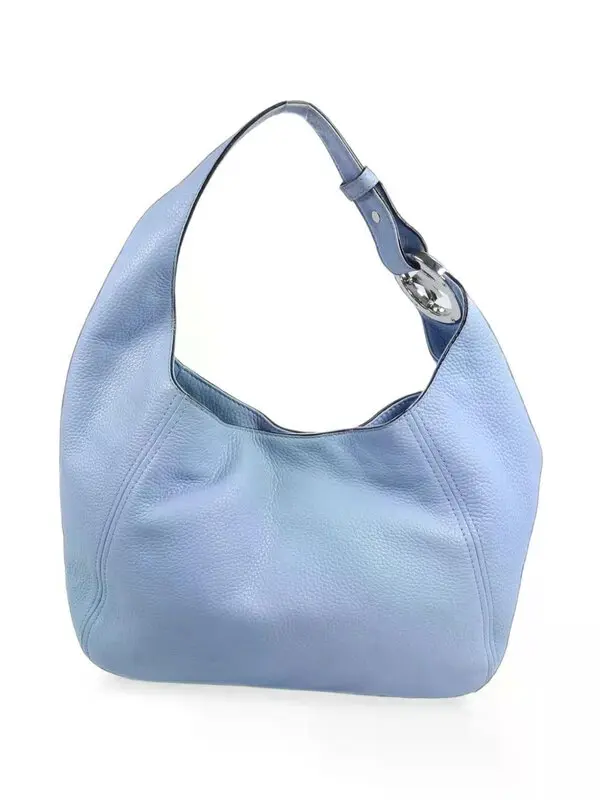 Michael Kors Logo-buckle Leather Shoulder Bag - Blue