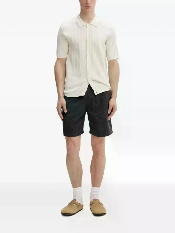 Marc O'polo Ribbed-knit Short-sleeve Shirt