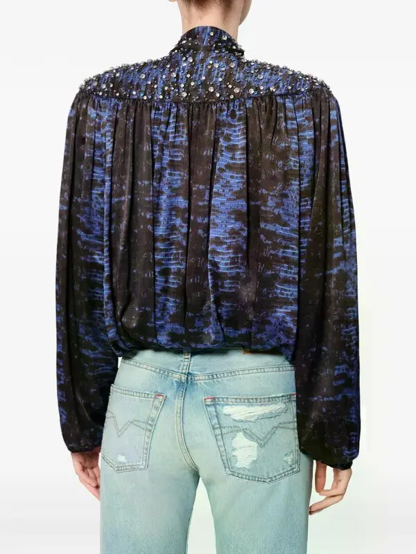 Isabel Marant Étoile Loyra Embellished Silk Blouse