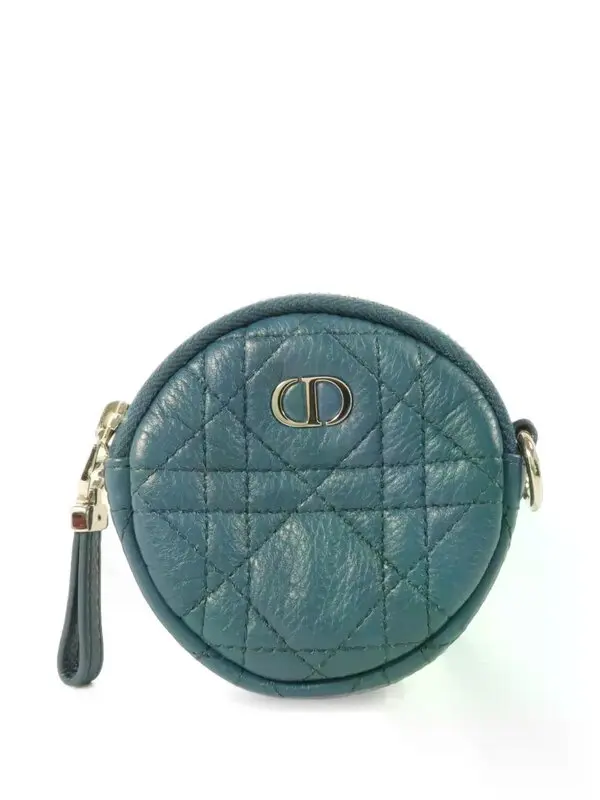 Dior Caro Cannage Coin Purse - Blue
