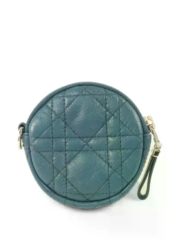 Dior Caro Cannage Coin Purse - Blue