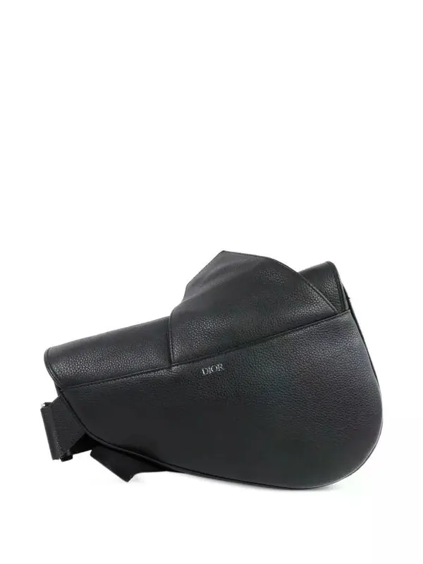 Dior Saddle Leather Shoulder Bag - Black
