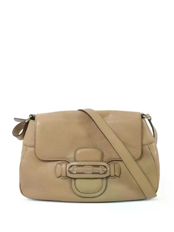 Gucci Gg Horsebit Shoulder Bag - Neutrals