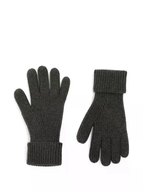 N.peal Ribbed-knit Cashmere Gloves