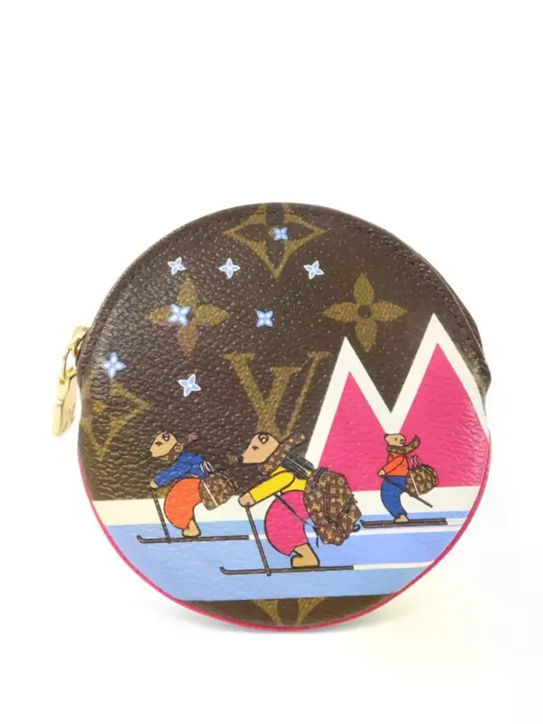 LOUIS VUITTON Port Monnaie Round Monogram Coin Purse - Brown
