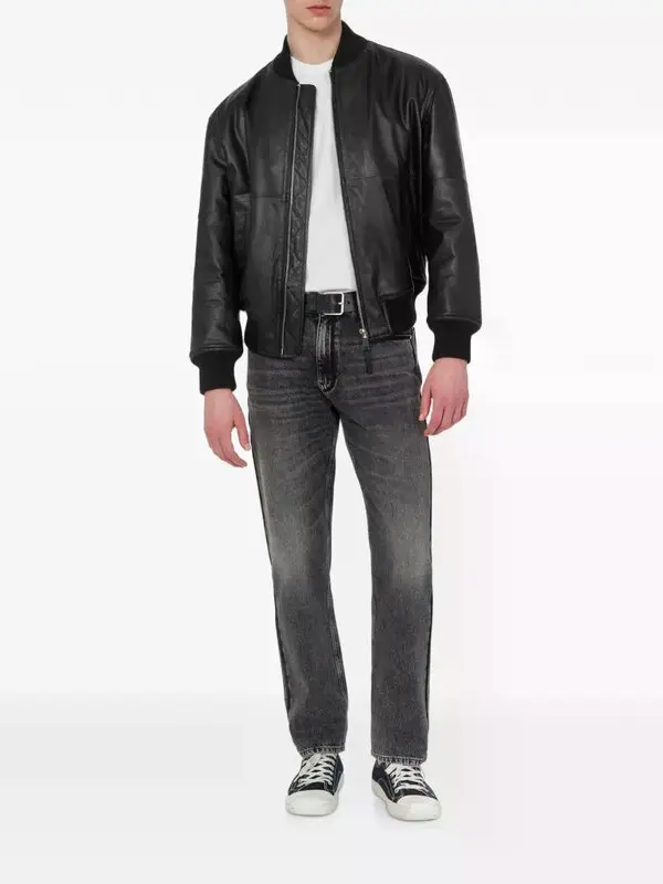 Moschino Logo-plaque Leather Jacket