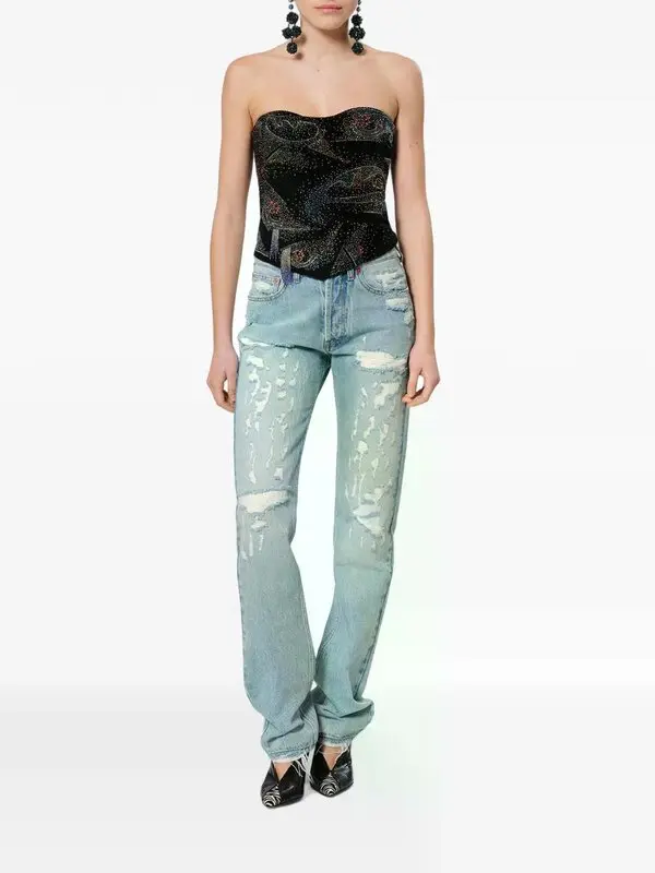 Isabel Marant Étoile Jiska Bead-embellished Corset Top