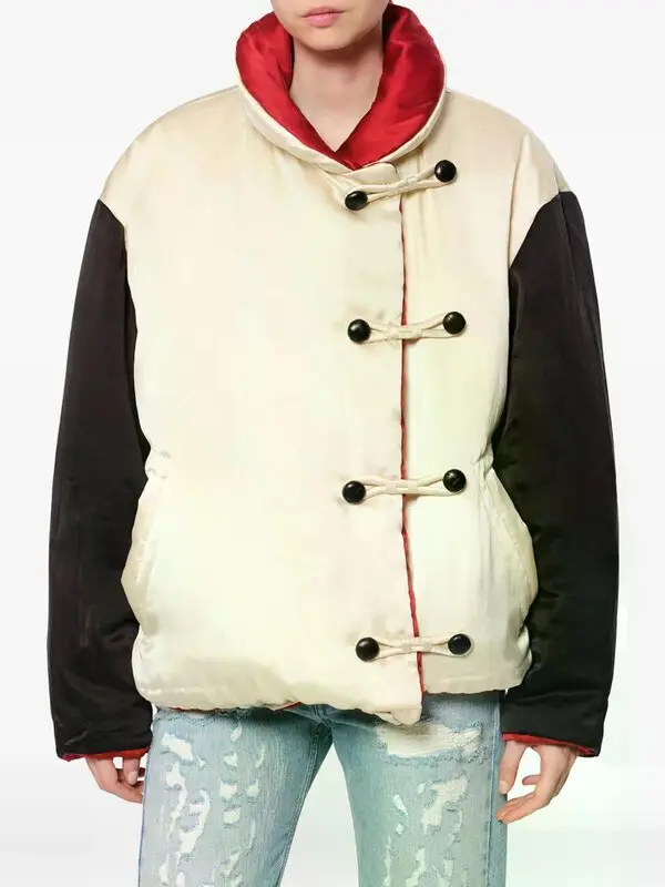 Isabel Marant Étoile Bleza Silk Satin Puffer Jacket