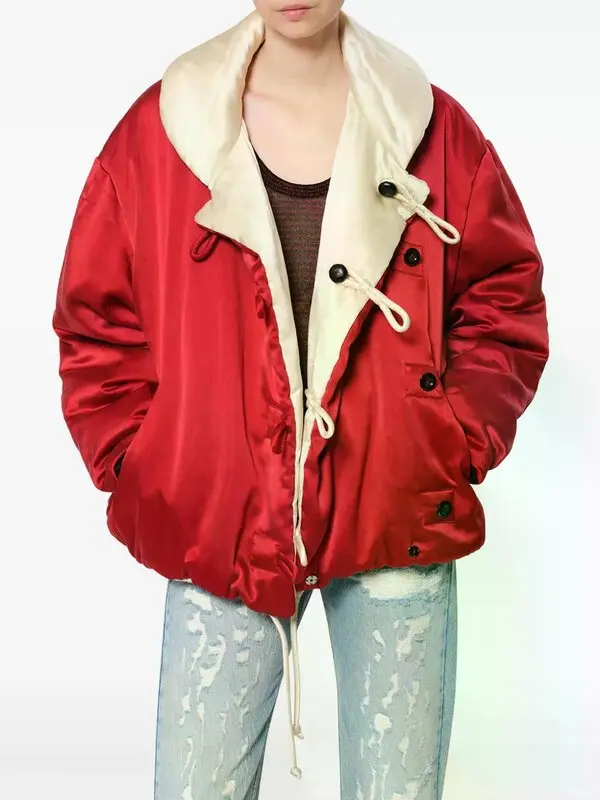 Isabel Marant Étoile Bleza Silk Satin Puffer Jacket