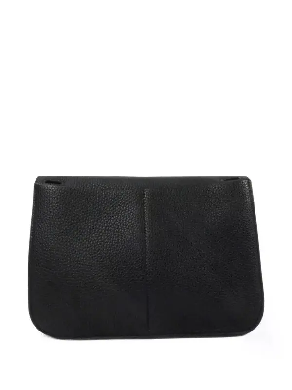 Hermès Halzan Leather Shoulder Bag - Black