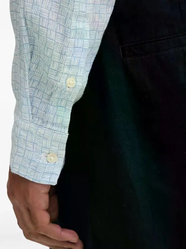 Marc O'polo Geometric-print Long-sleeve Shirt