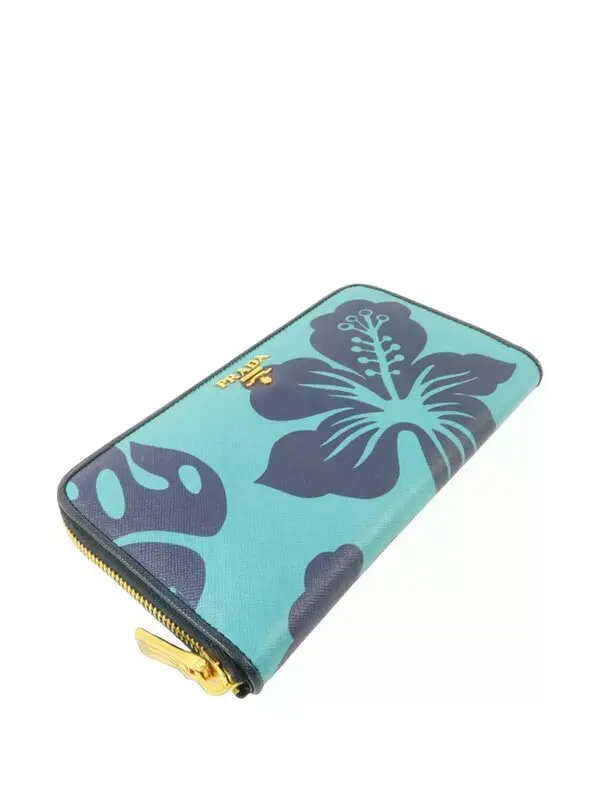 Prada Saffiano Floral-print Wallet