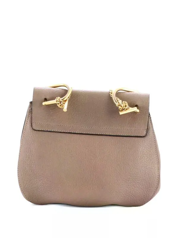 Chloé Drew Leather Small Crossbody Bag - Grey