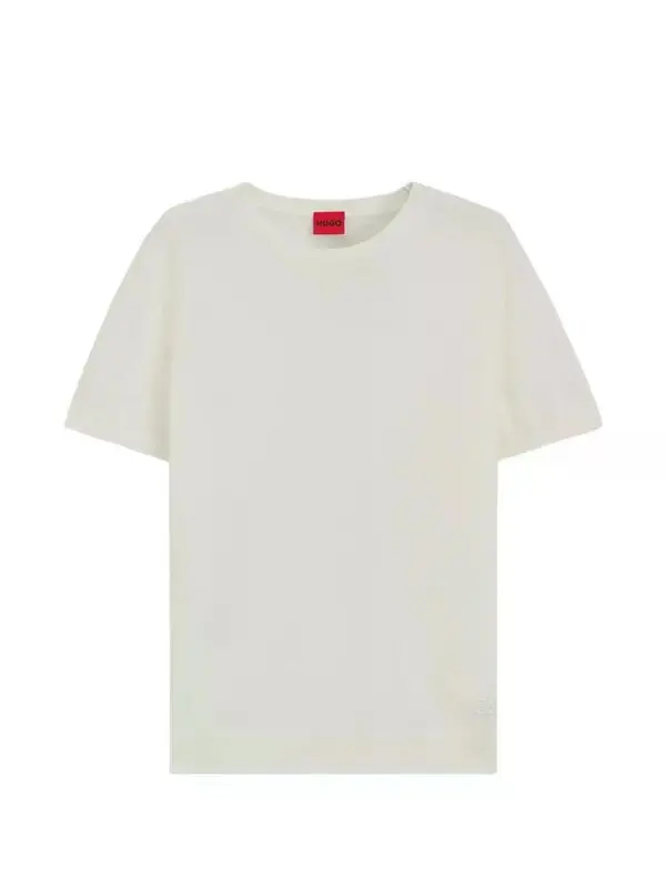 Hugo Short-sleeved Sweater In A Wool-cashmere Blend