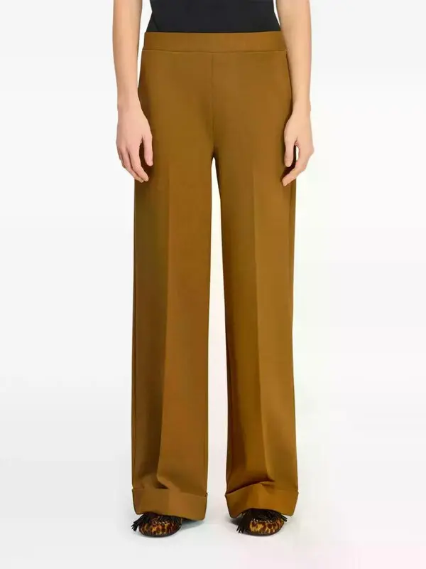 SEMICOUTURE Coline Pressed-crease Turn-up Trousers