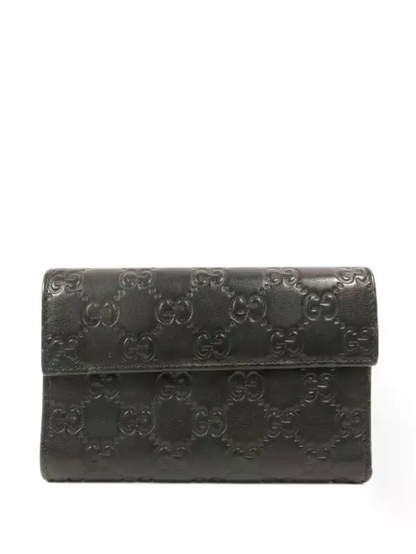 Gucci Logo-print Flap Wallet - Black