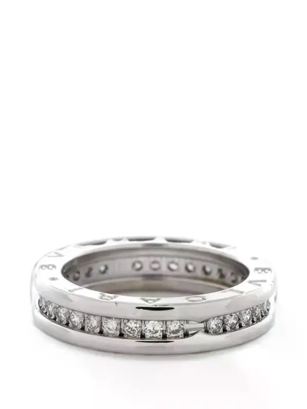 BVLGARI B.zero1 One Band 18k White Gold And Diamonds Ring