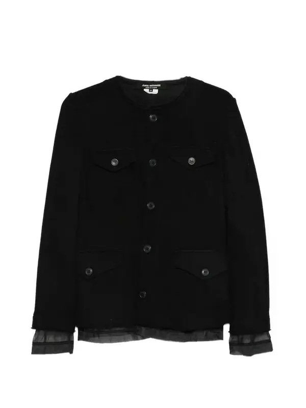 Comme Des Garçons 2000s Layered Button-up Jacket - Black