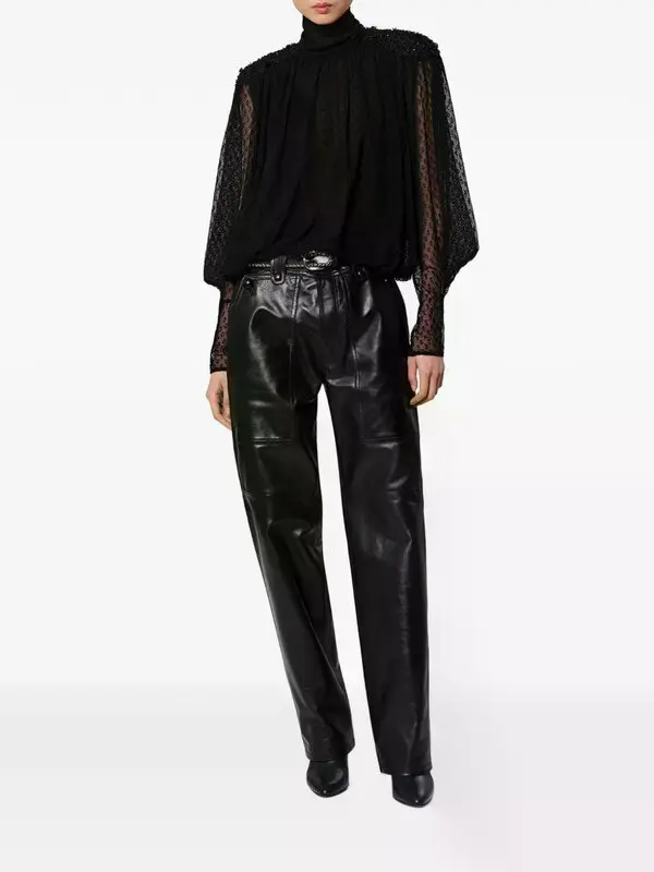 Isabel Marant Étoile Valka Leather Pants - Black