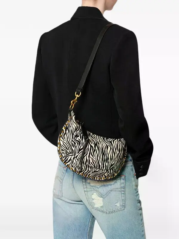 Isabel Marant Étoile Oskan Moon Zebra-pattern Shoulder Bag