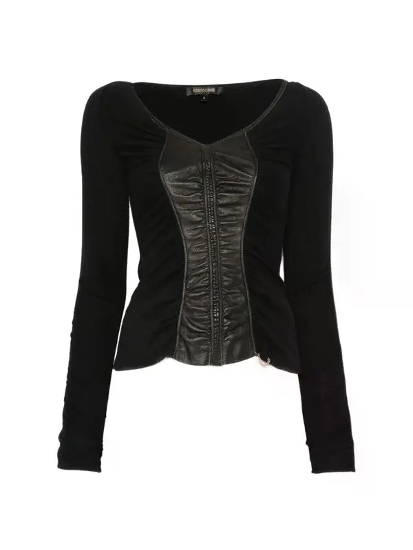 Roberto Cavalli 2000s Panelled Ruched Top