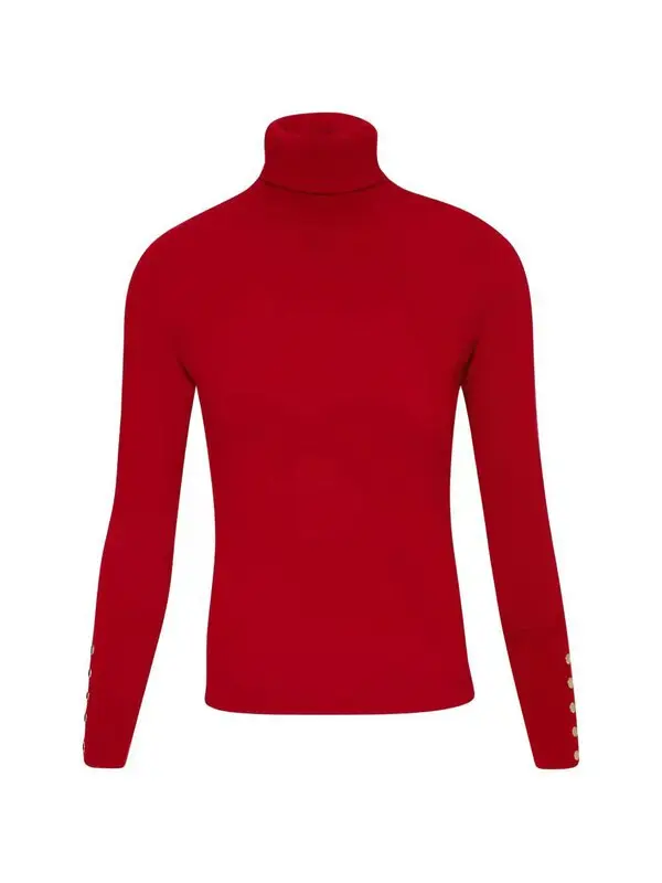 FRACOMINA Button-cuff Roll-neck Sweater