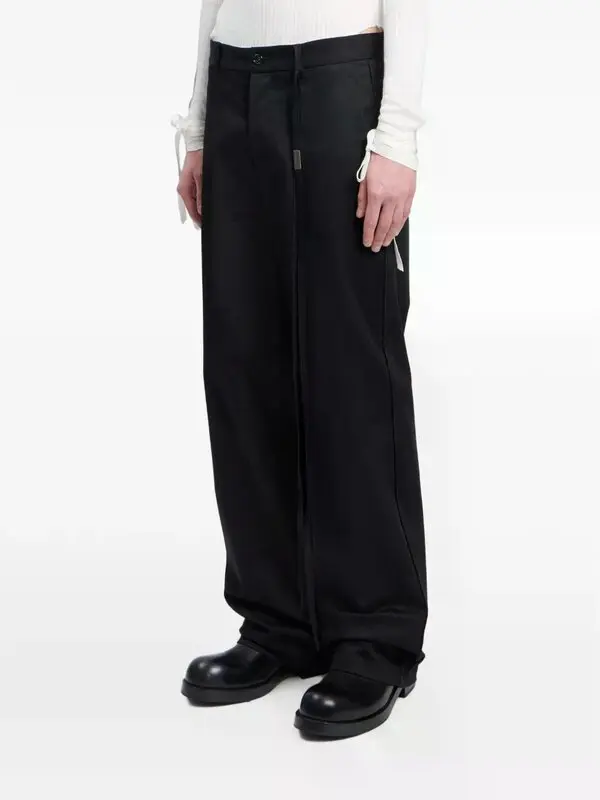 ANN DEMEULEMEESTER Cotton-drill Straight-leg Trousers