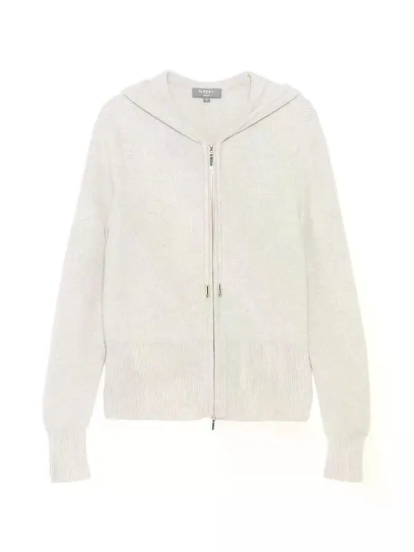 N.peal Honeycomb-knit Zip-up Hoodie