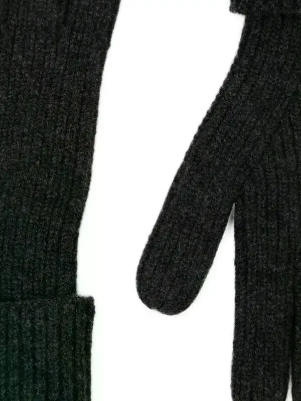 N.peal Ribbed-knit Gloves