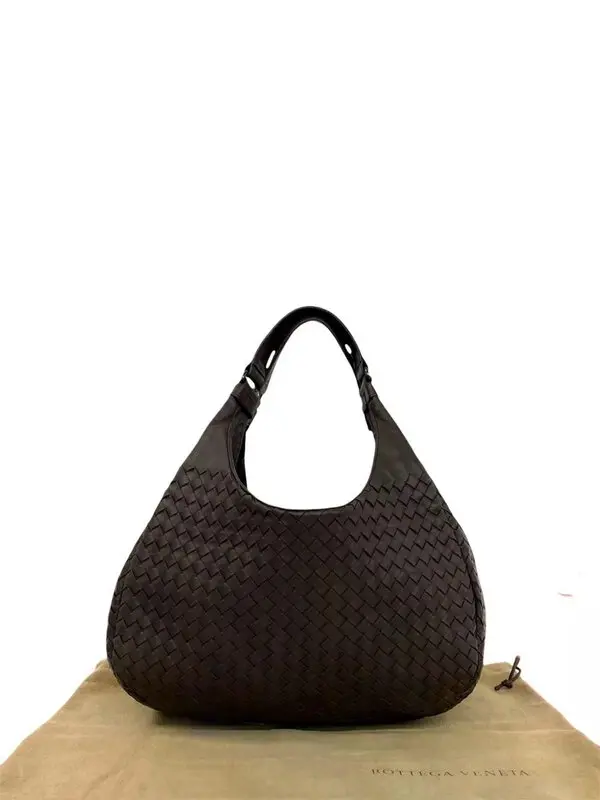Bottega Veneta 2012-2026 Intrecciato Campana Hobo Bag - Brown