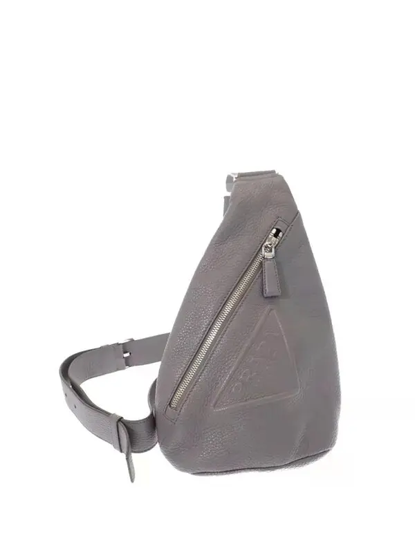 Prada 2000-2026 Vitello Daino Logo Embossed Sling Bag Crossbody Bag