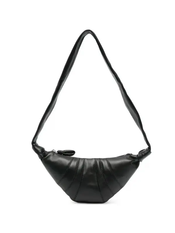 LEMAIRE Croissant Leather Shoulder Bag - Black