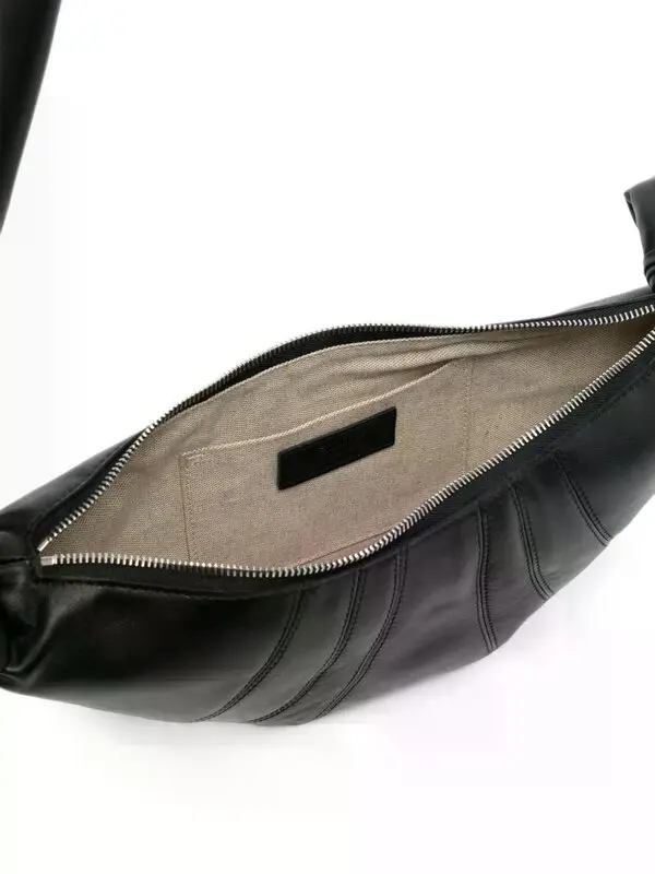 LEMAIRE Croissant Leather Shoulder Bag - Black