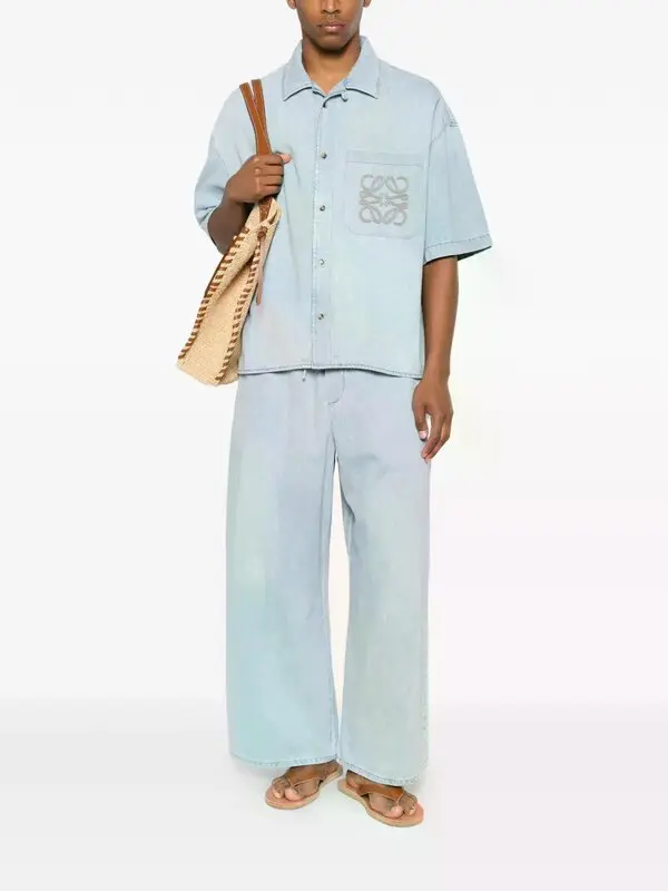 Loewe Short Sleeve Shirt In Denim