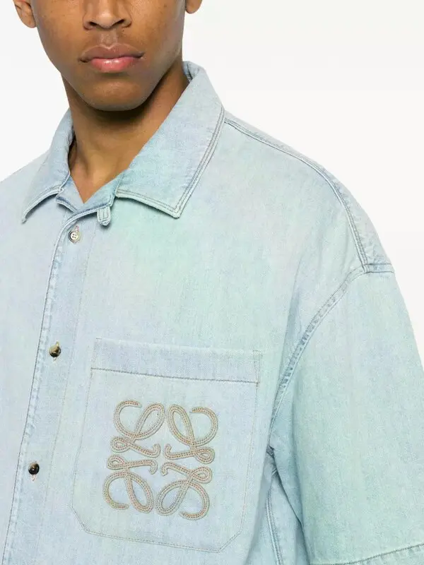 Loewe Short Sleeve Shirt In Denim