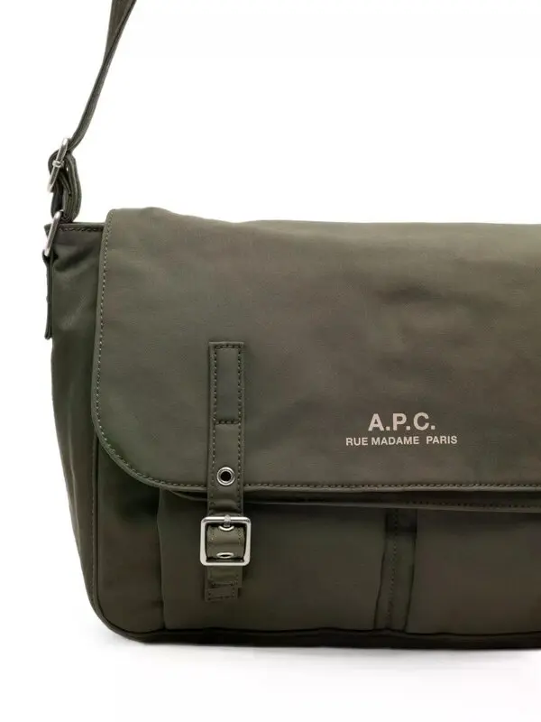 A.p.c. Buckle-fastening Messenger Bag - Green
