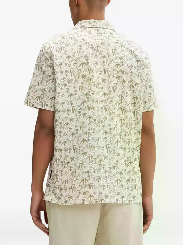 Marc O'polo Bamboo-print Short-sleeved Shirt