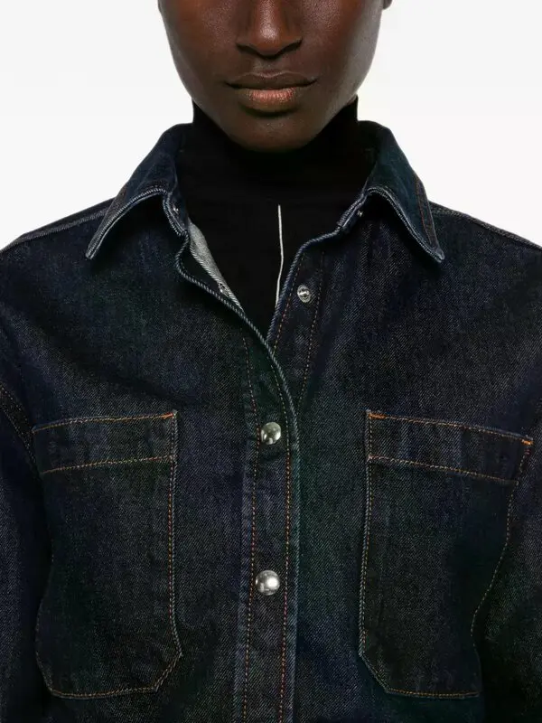ANINE BING Samy Contrast-stitch Denim Shirt
